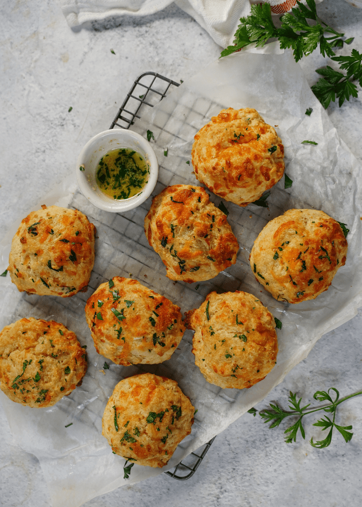 Cheddar Dill Drop Biscuits - Trim Healthy Mama